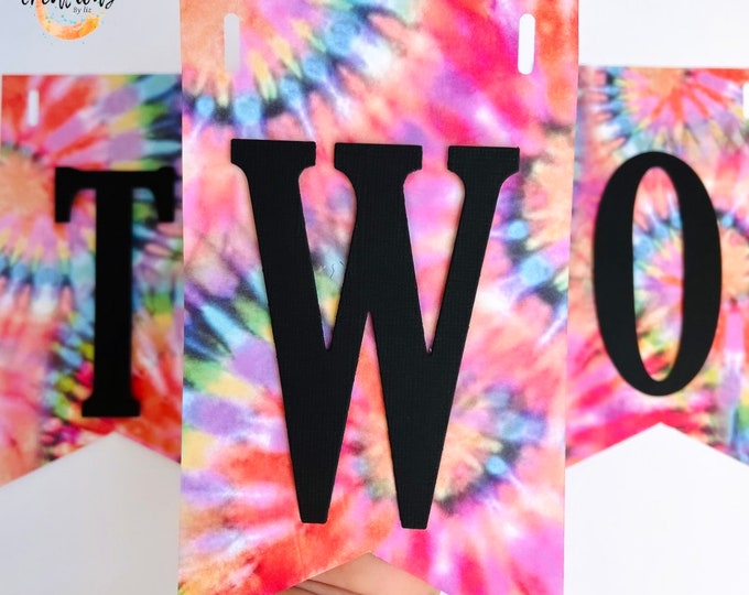 Tie Dye Party Decor, Tie Dye Birthday, Tie Dye Banner, Five is a Vibe ...