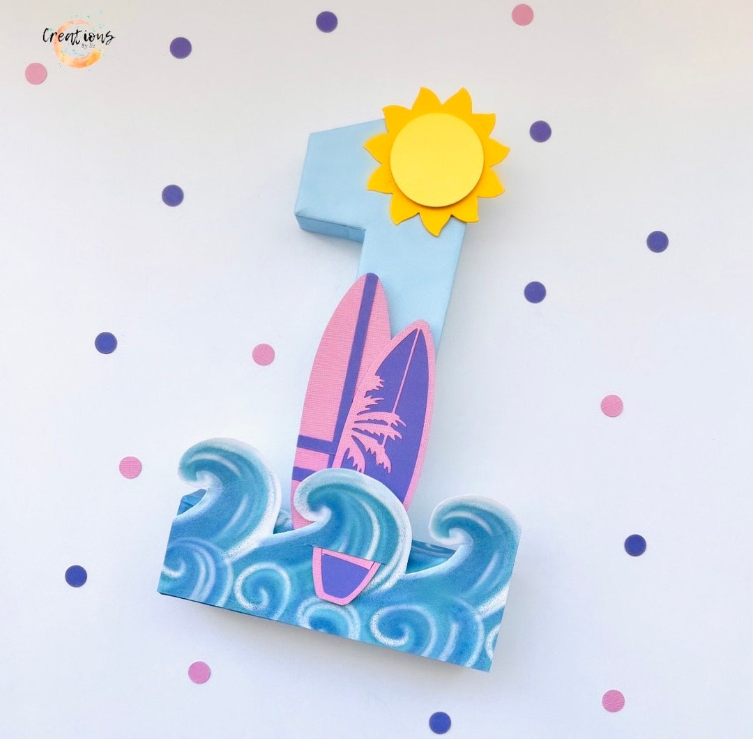 Surf Birthday, Girl Surfing Party Theme, Surfing Birthday Decor, Girl ...