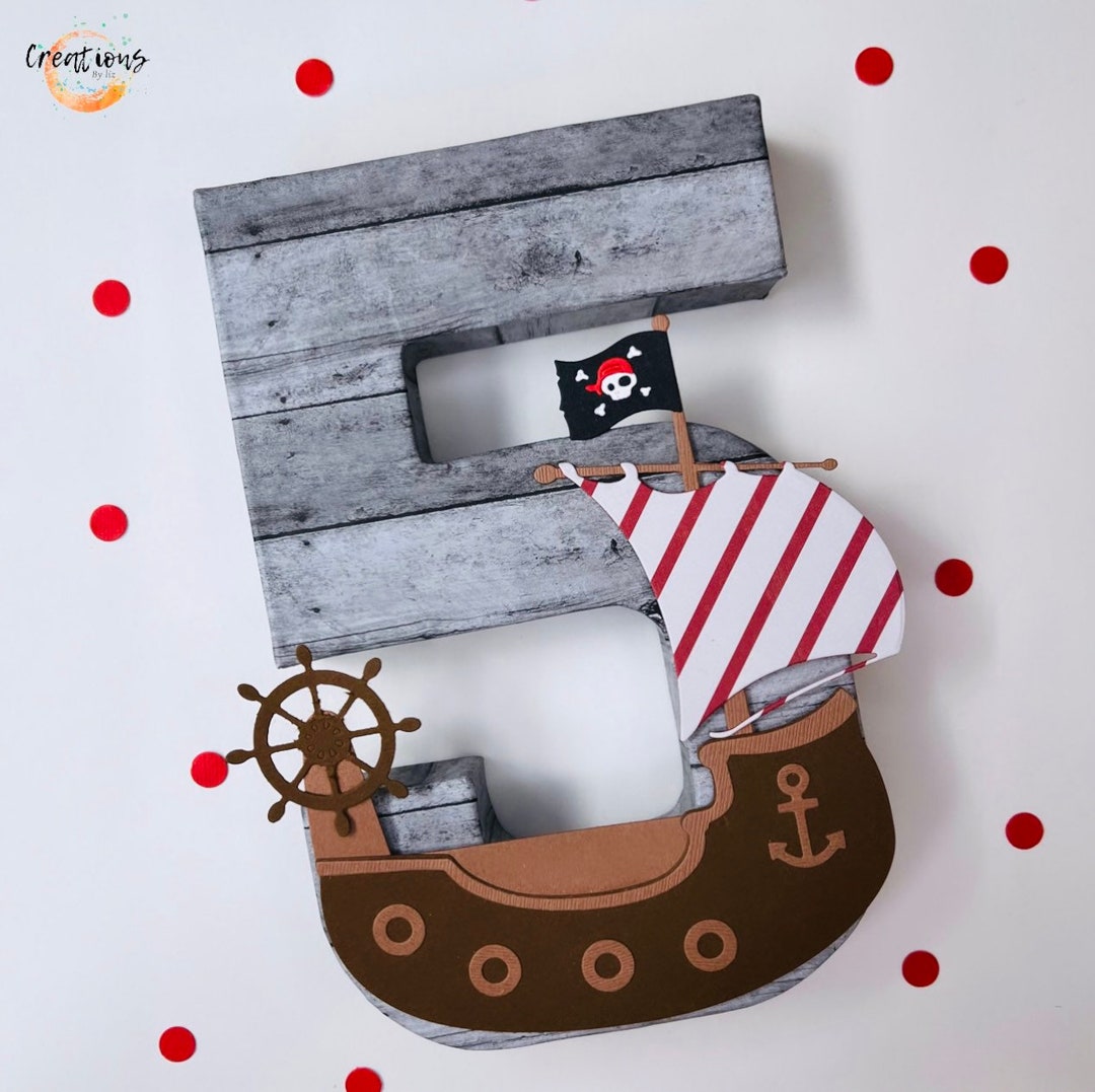 Pirate Party, Pirate Birthday Decor, Number Centerpiece - Etsy