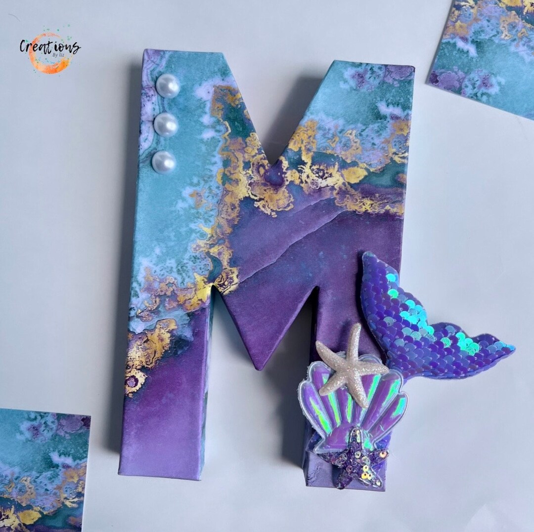 Mermaid Party Decor, Mermaid Centerpiece, Mermaid 3D Letter, Mermaid ...