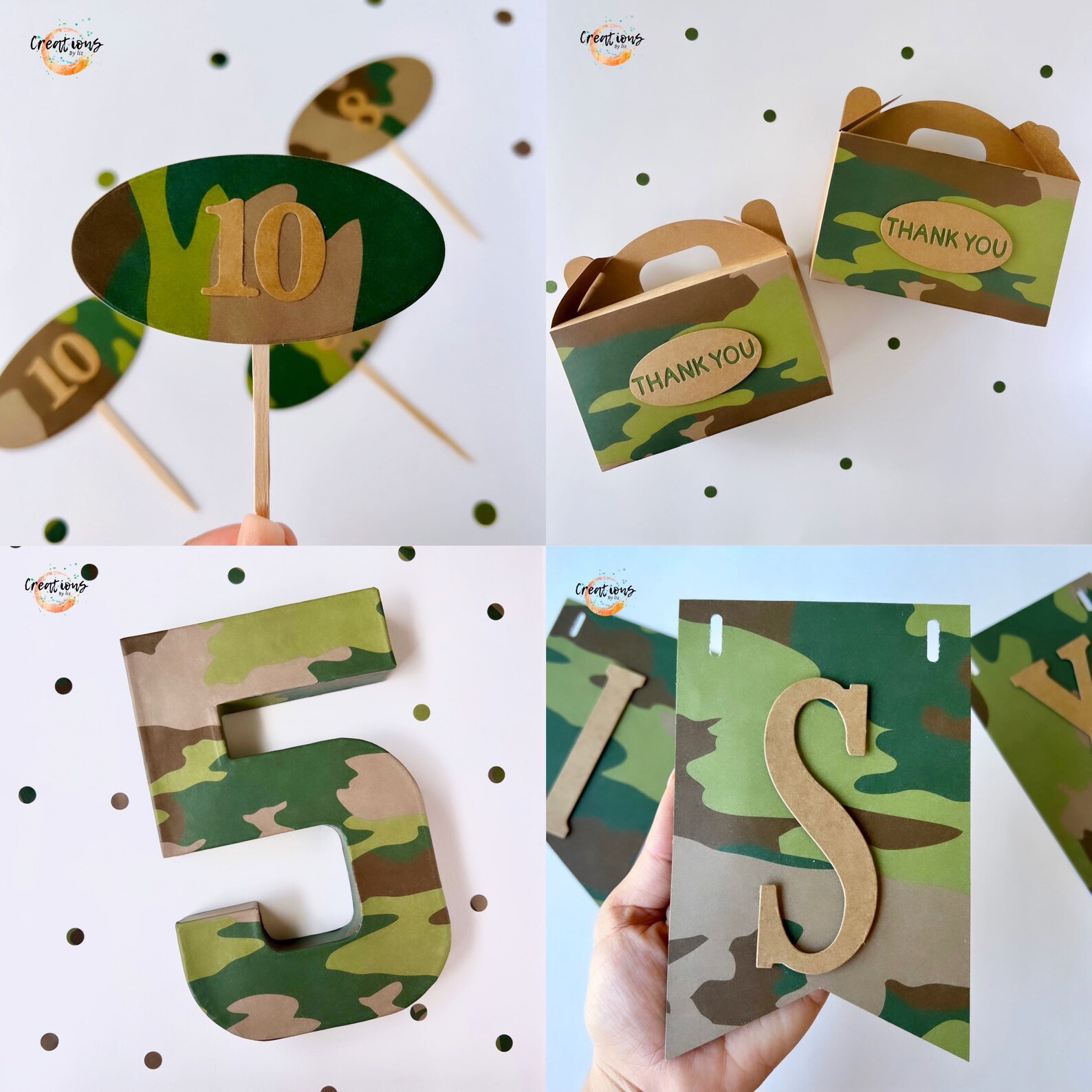 Camo Birthday Decor Camo Party Decor Camouflage 3D Letter - Etsy