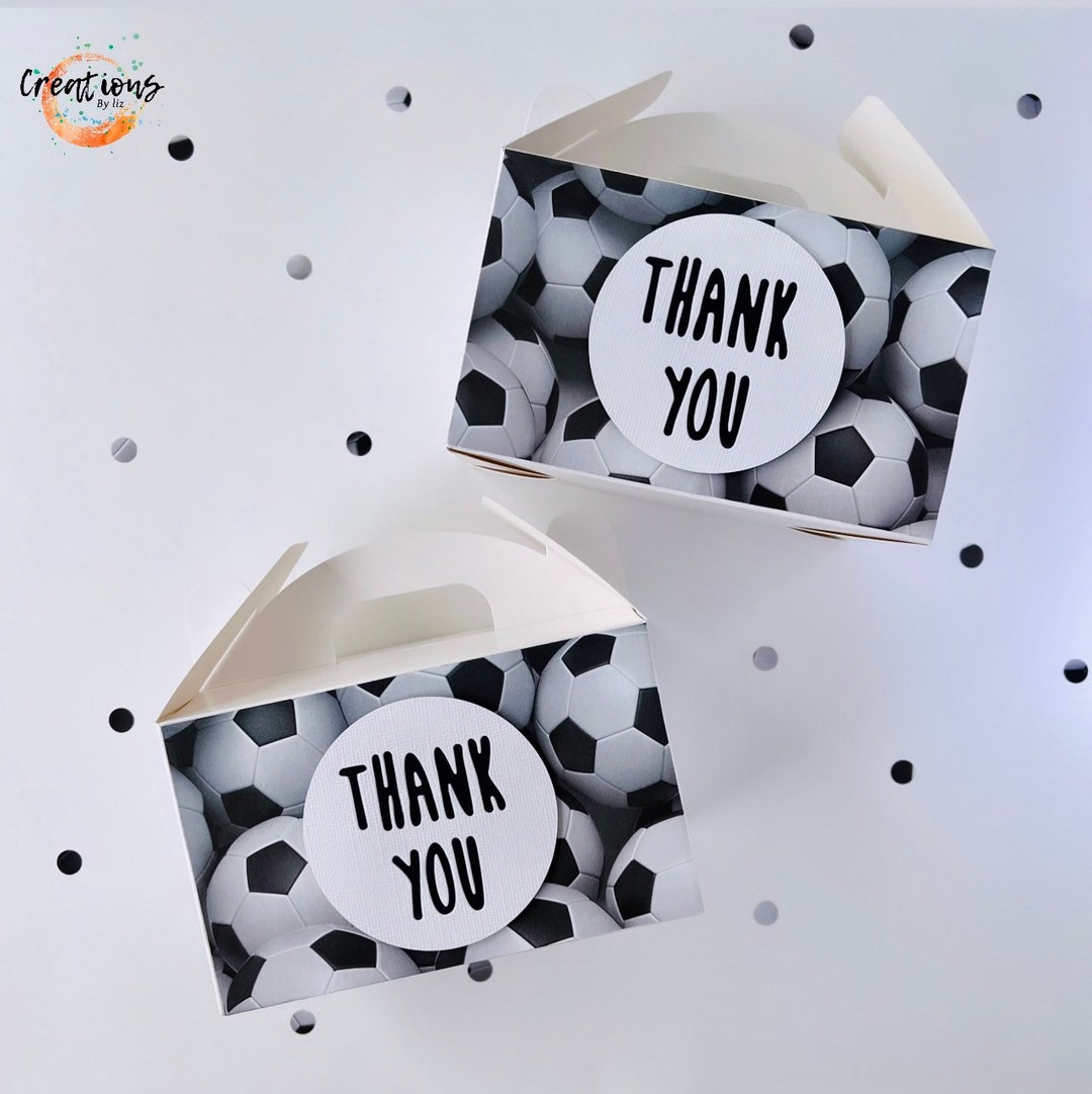 Soccer Party, Soccer Favor Box, Soccer Treats Box, Soccer Favor Bag ...