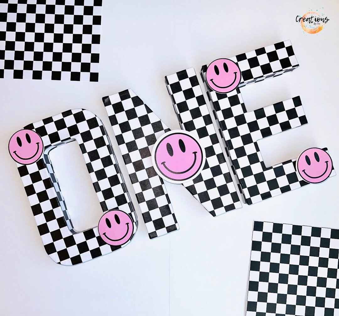 Smiley Face Birthday, Happy Babe Party Centerpiece, 1st Birthday Girl ...