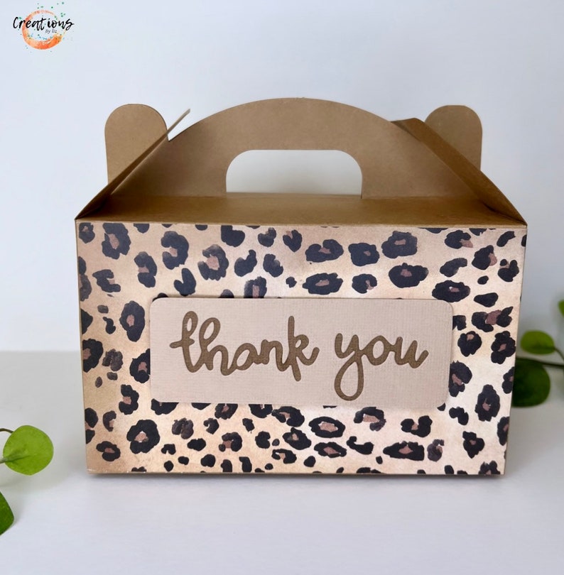 Cheetah Party Cheetah Favor Box Leopard Party Decor Leopard - Etsy