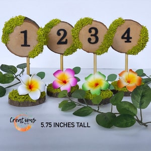 Hawaiian Party Decor, Hawaiian Table Numbers, Hawaiian Party Decor ...