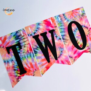 Tie Dye Party Decor, Tie Dye Birthday, Tie Dye Banner, Five is a Vibe ...