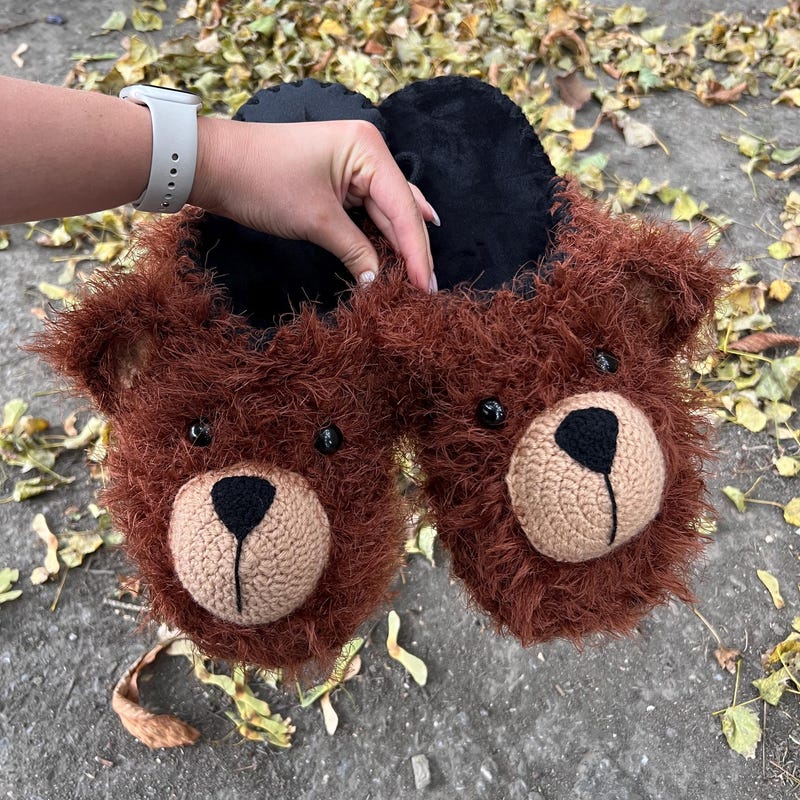 Animal Slippers - Etsy