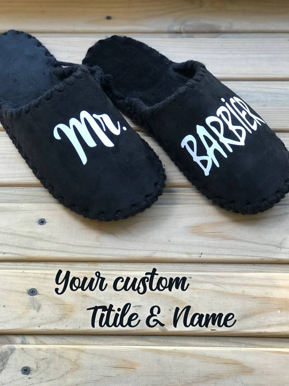 Personalized Slippers, Gift for Him. Birthday, Anniversary, Valentine's ...