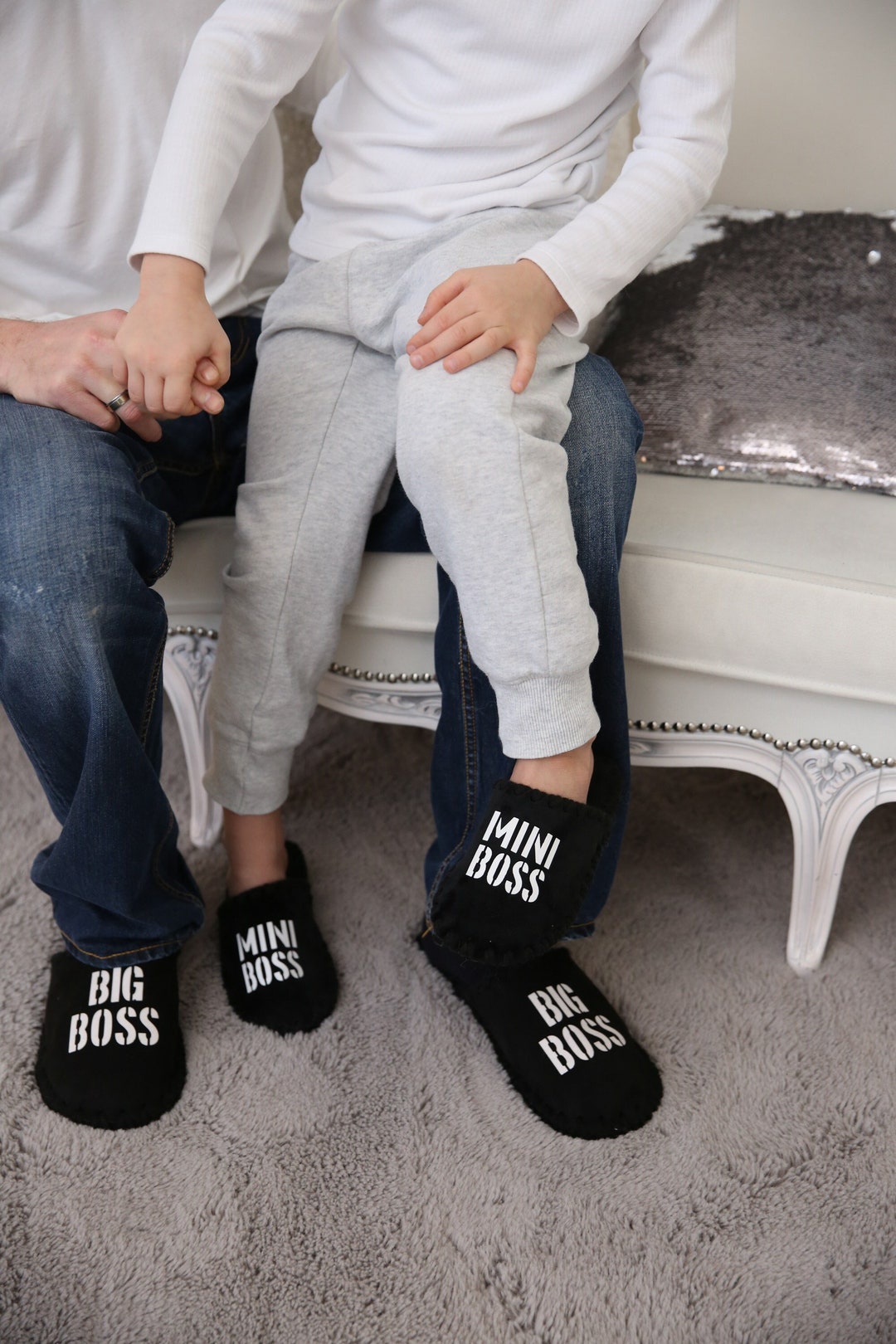 Matching Slippers for Father and Kid | Cool Dad and Son House Shoes ...