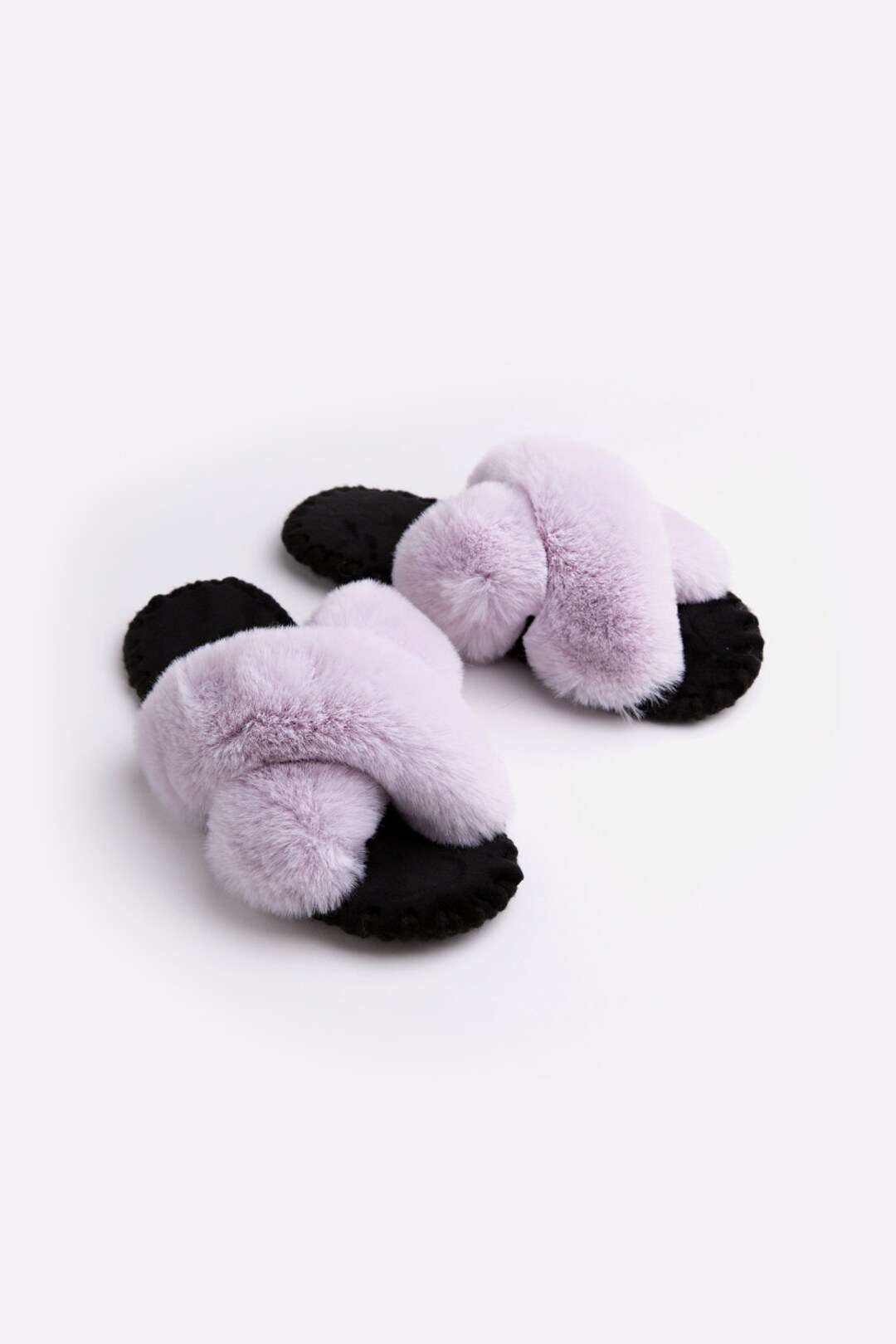 Fluffy Women Cross House Slippers Lavender Perfect Ladies Gift Mothers ...