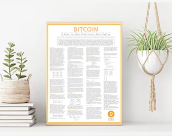 Bitcoin Whitepaper Poster - Etsy
