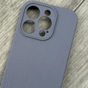 Engraved Floral iPhone Case: 18 Colors, Silicone Cover - Etsy
