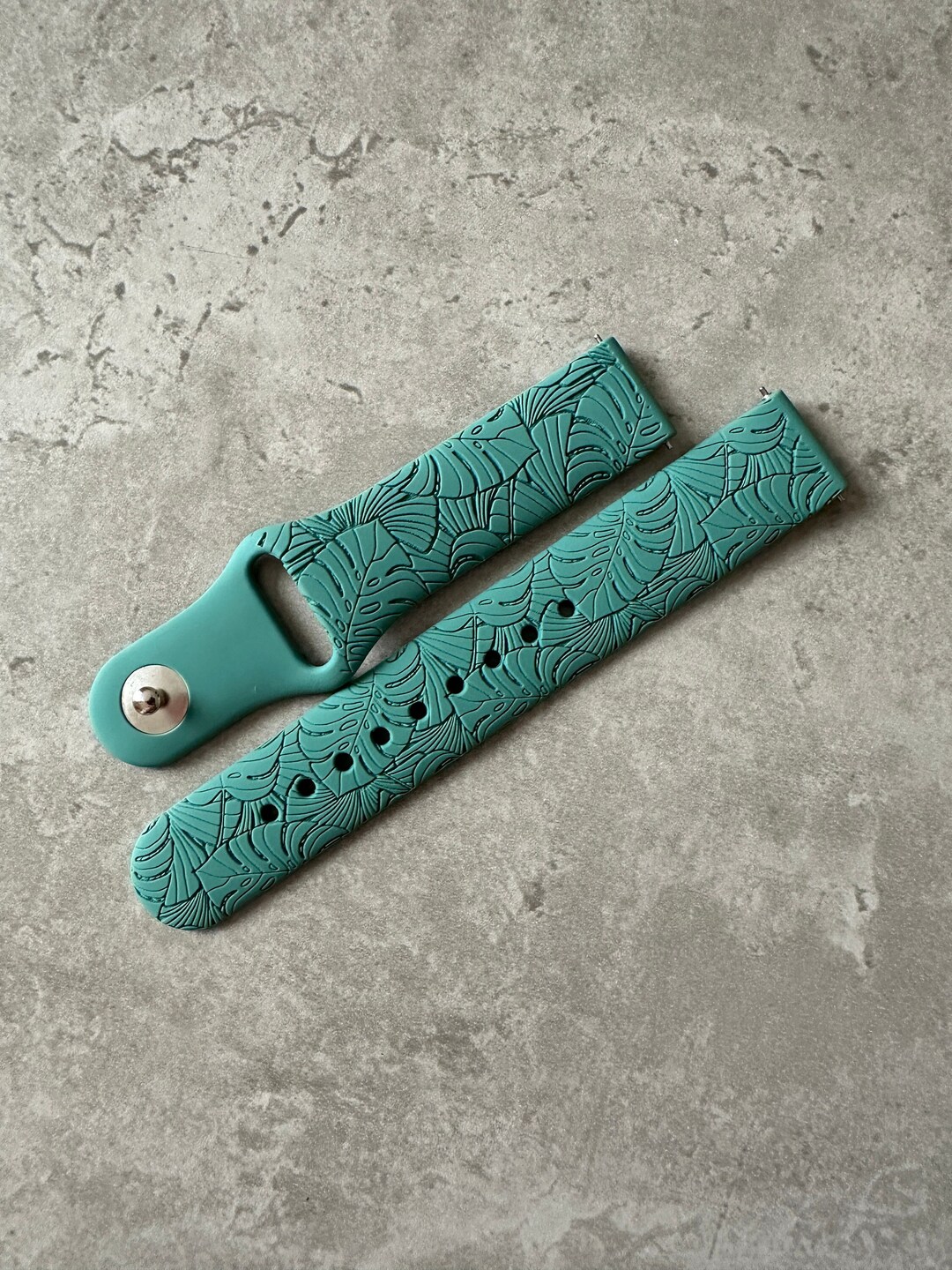 Monstera Leaves for 18mm Silicone Watch Band / Strap - Garmin / Fossil ...