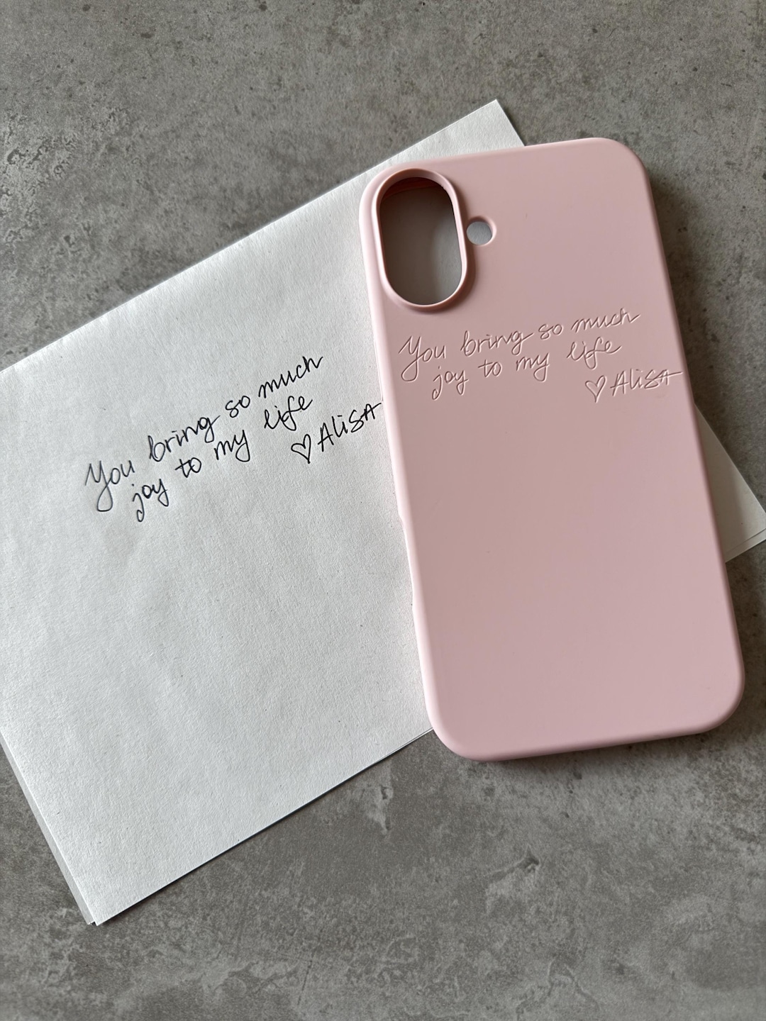 Engraved Handwritten Message Case for Apple Iphone: Personalized Laser ...