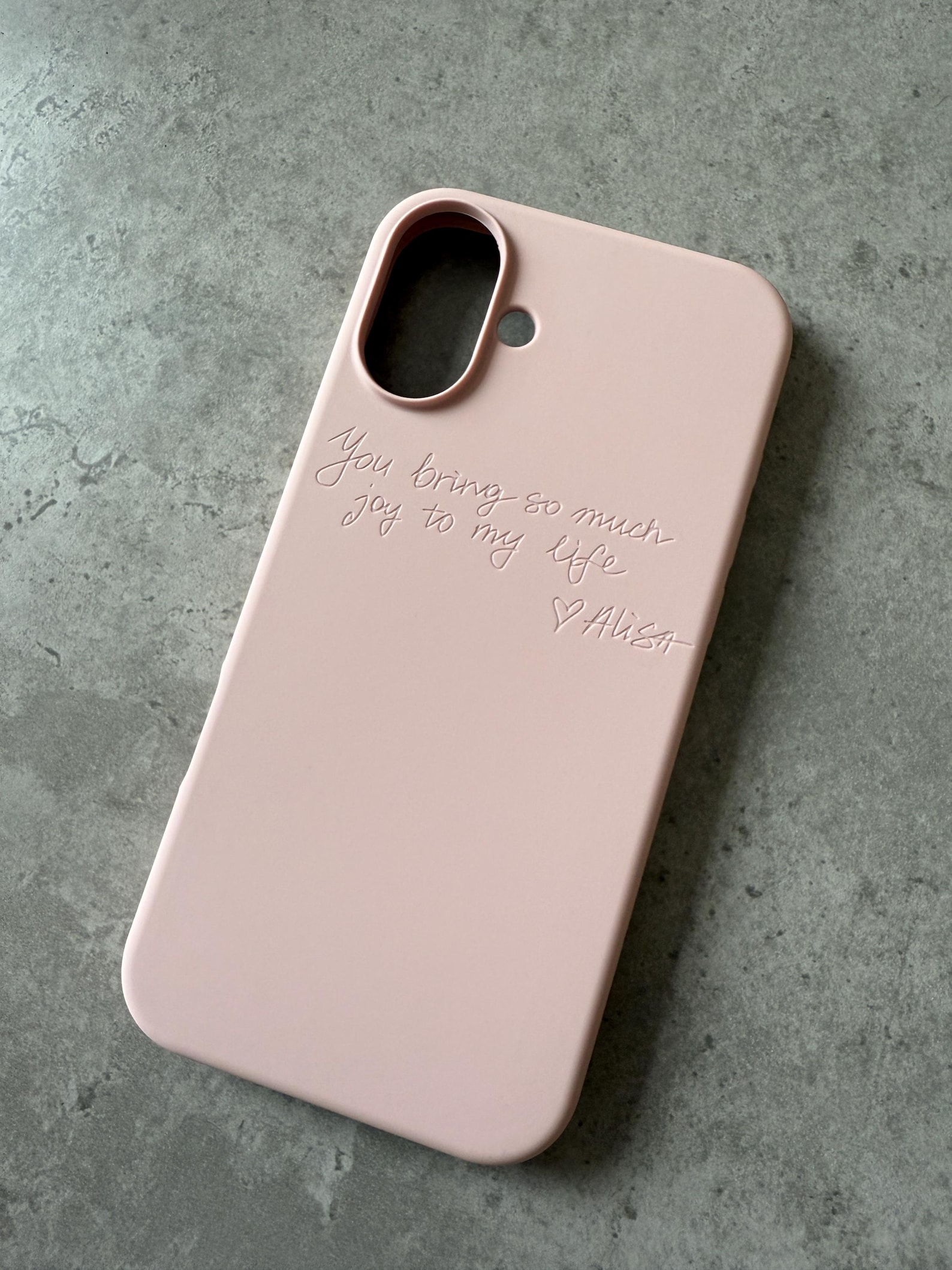 Engraved Handwritten Message iPhone Case: Personalized Laser Engraved ...