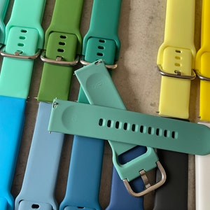 20mm Silicone Watch Band / Strap - Custom Engraved Dragonflies and ...