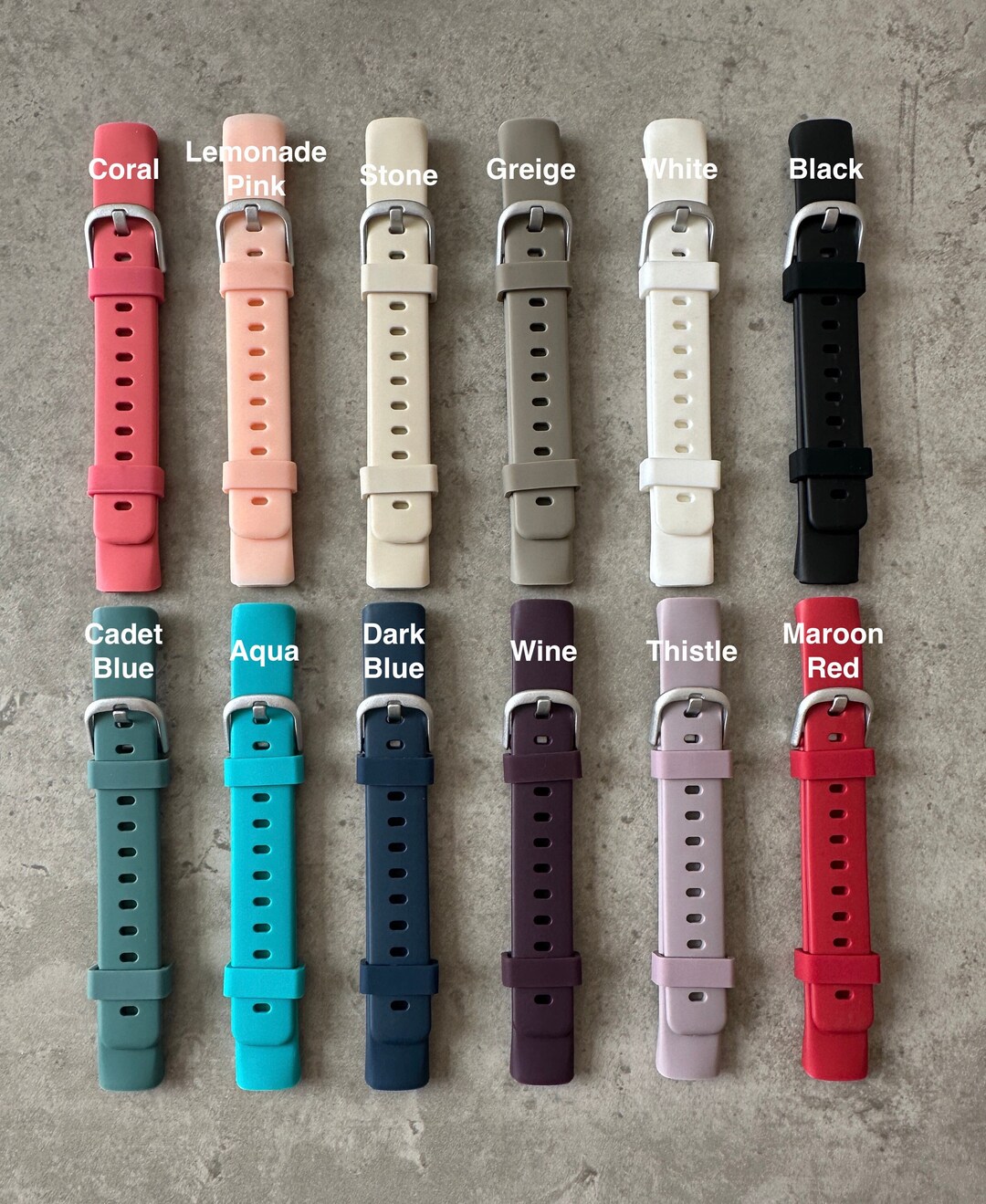 Custom Engraved Designs for Fitbit Luxe Silicone Band / Strap - 12 ...