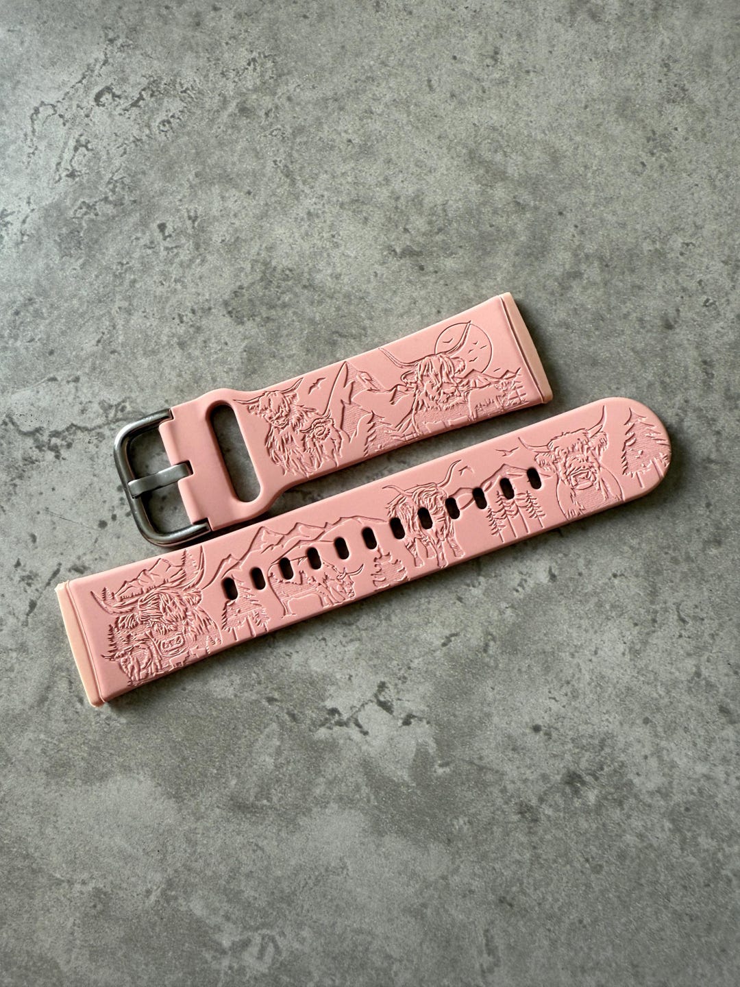 Engraved Highland Cow Silicone Band for Fitbit Sense/versa 3,4 - Etsy