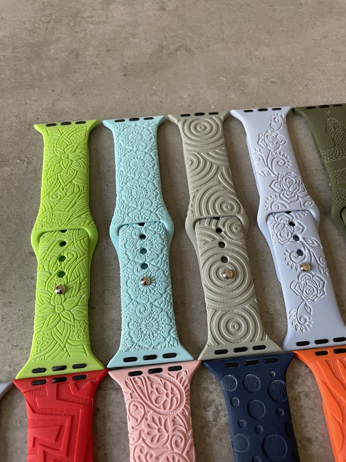 Apple Watch Silicone Sports Band / Strap Custom Engraved Any | Etsy