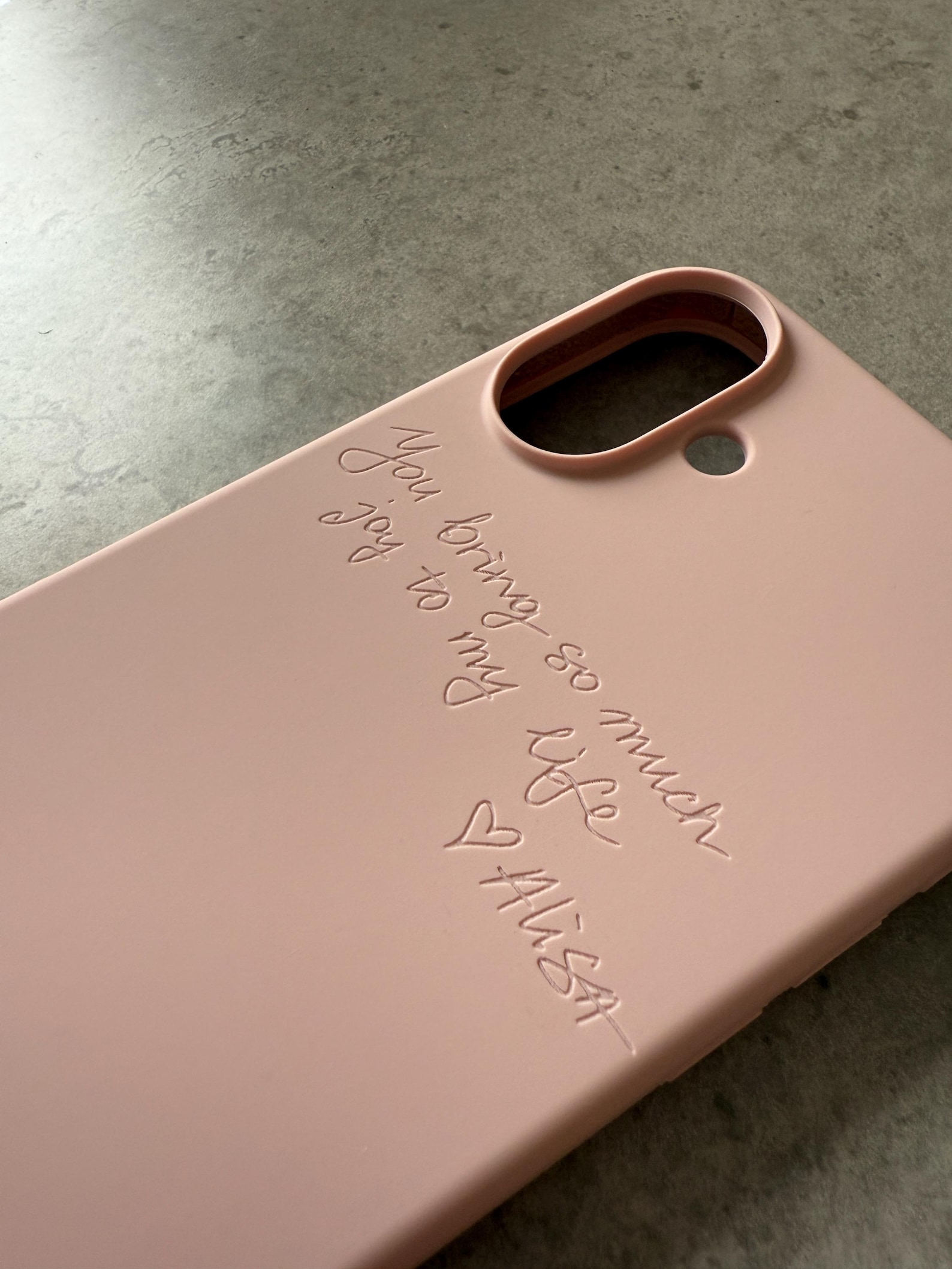 Engraved Handwritten Message iPhone Case: Personalized Laser Engraved ...