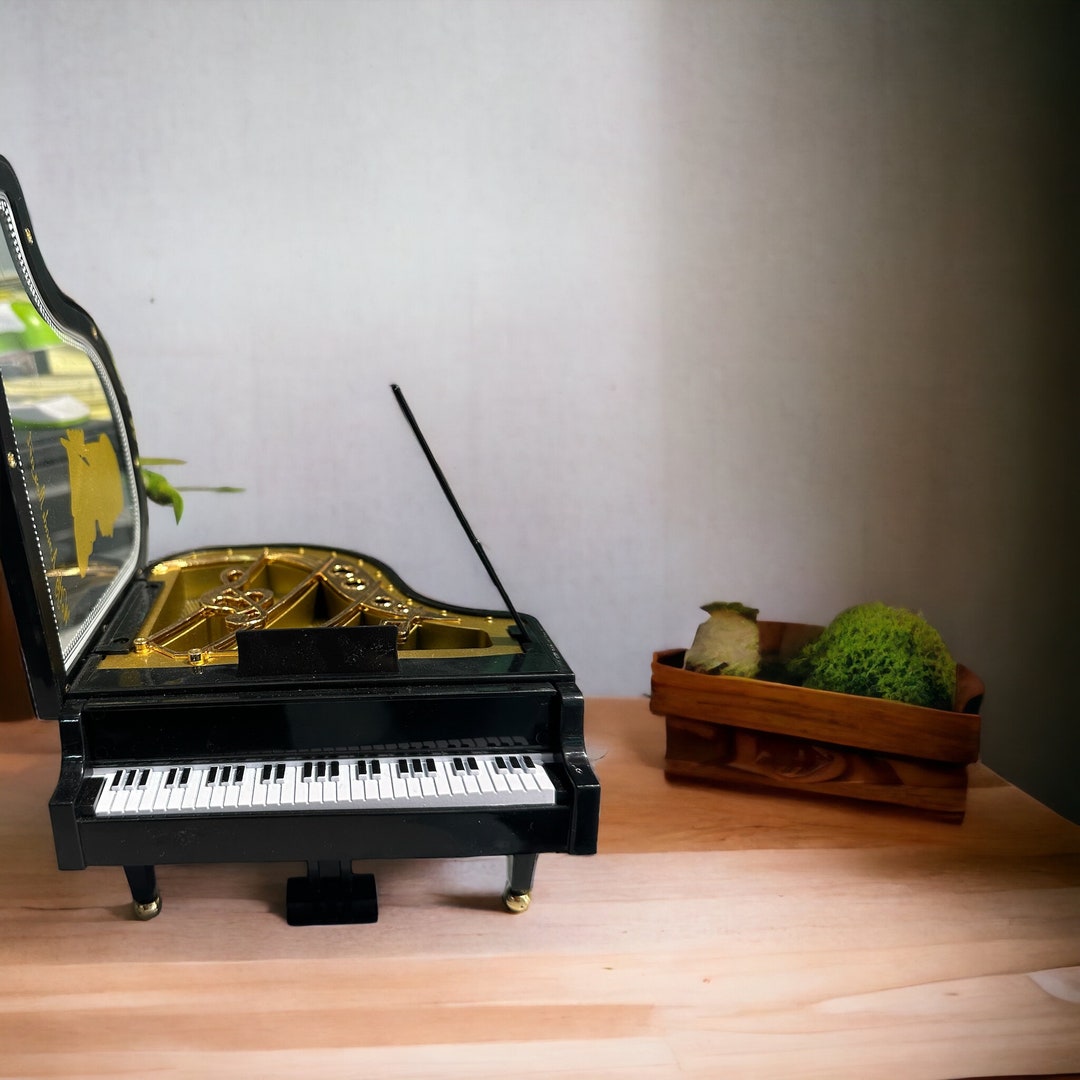 Piano Music Box Black - Etsy