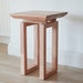 Solid Beech Side Table Minimalist Handmade End Table Japanese Inspired ...