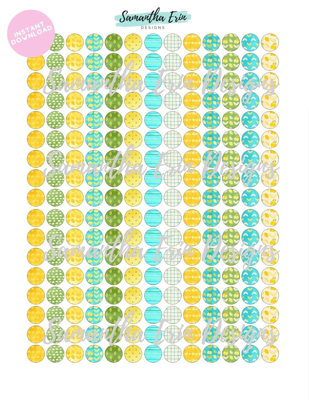 12mm Lemon Cabochon Template, 12mm Cabochon Templates, 12mm Cabochons ...