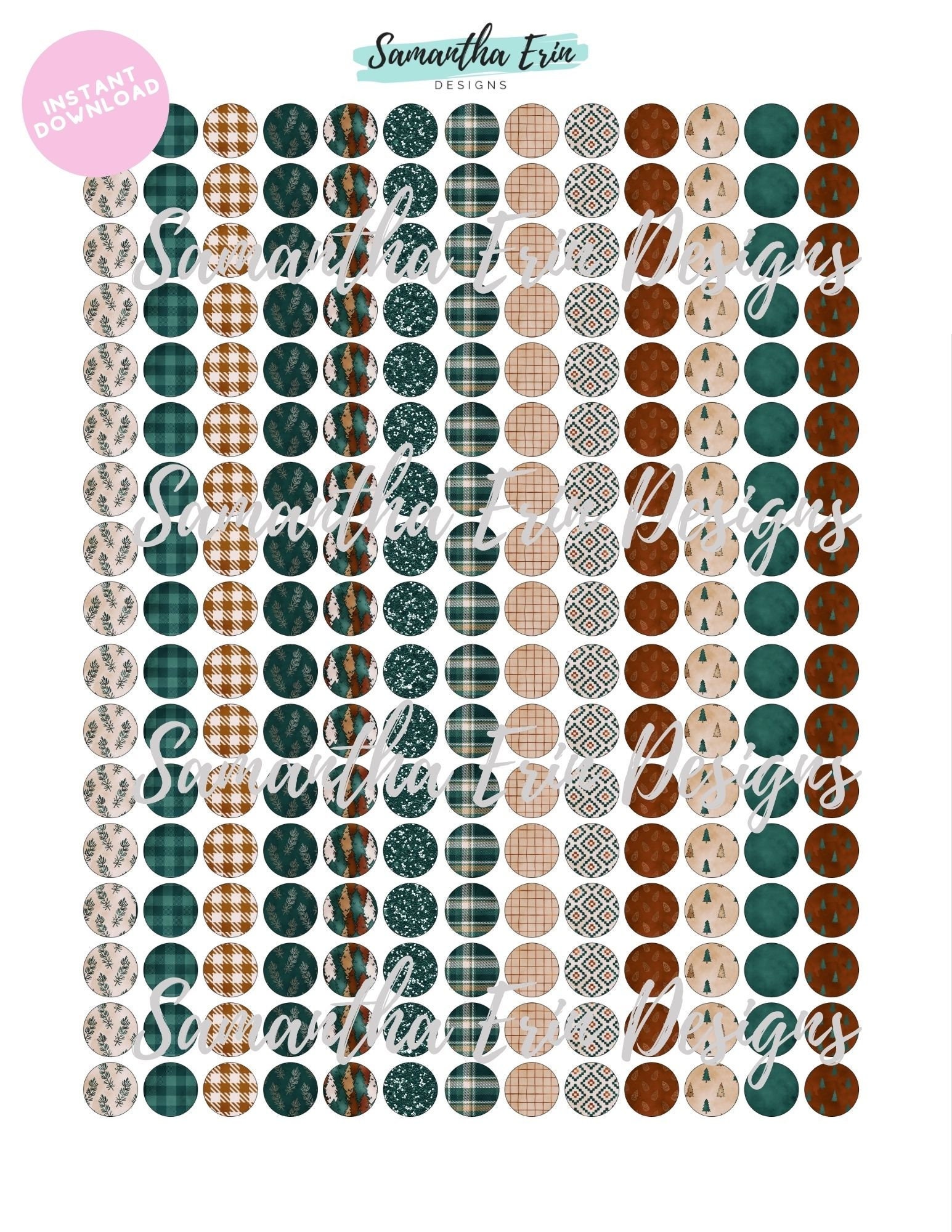 12mm Cabochon Template, Instant Download, 12mm, 12mm Cabochons, 12mm ...