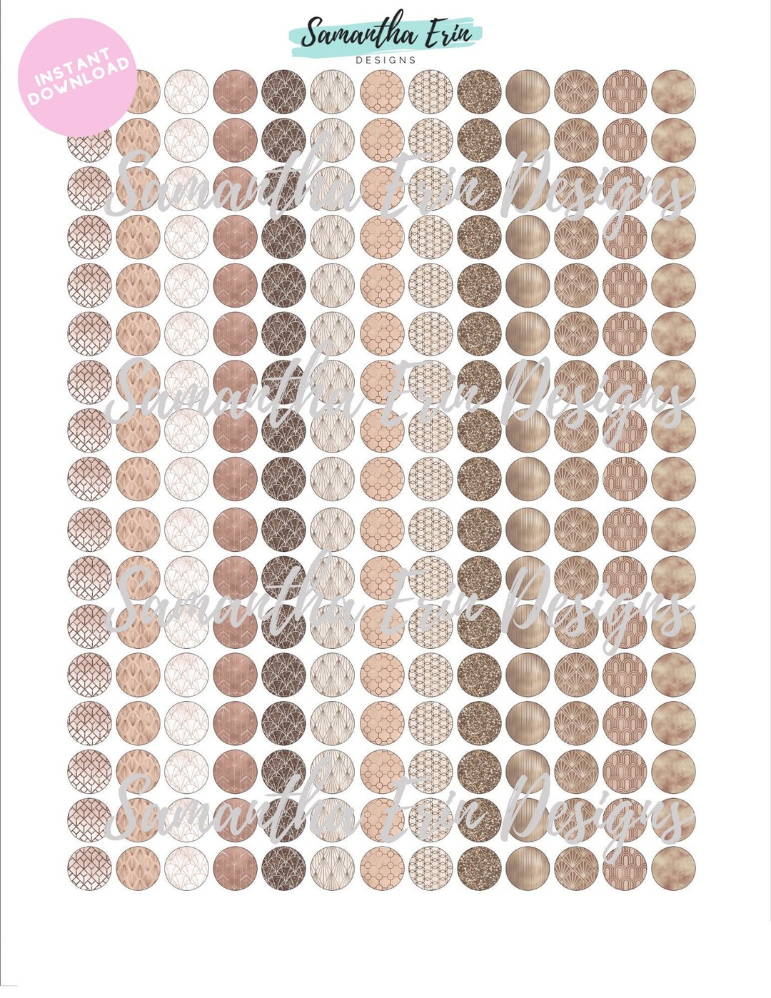 12mm Cabochon Template, Neutral Pattern Earring Supplies (instant ...