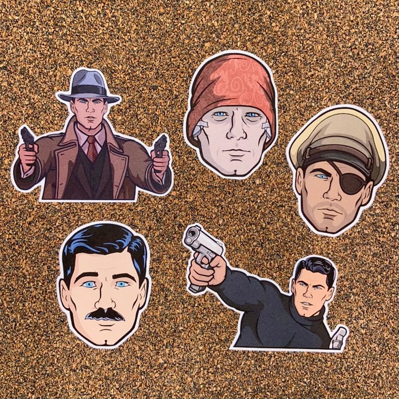 Sterling Archer Sticker Pack - Etsy