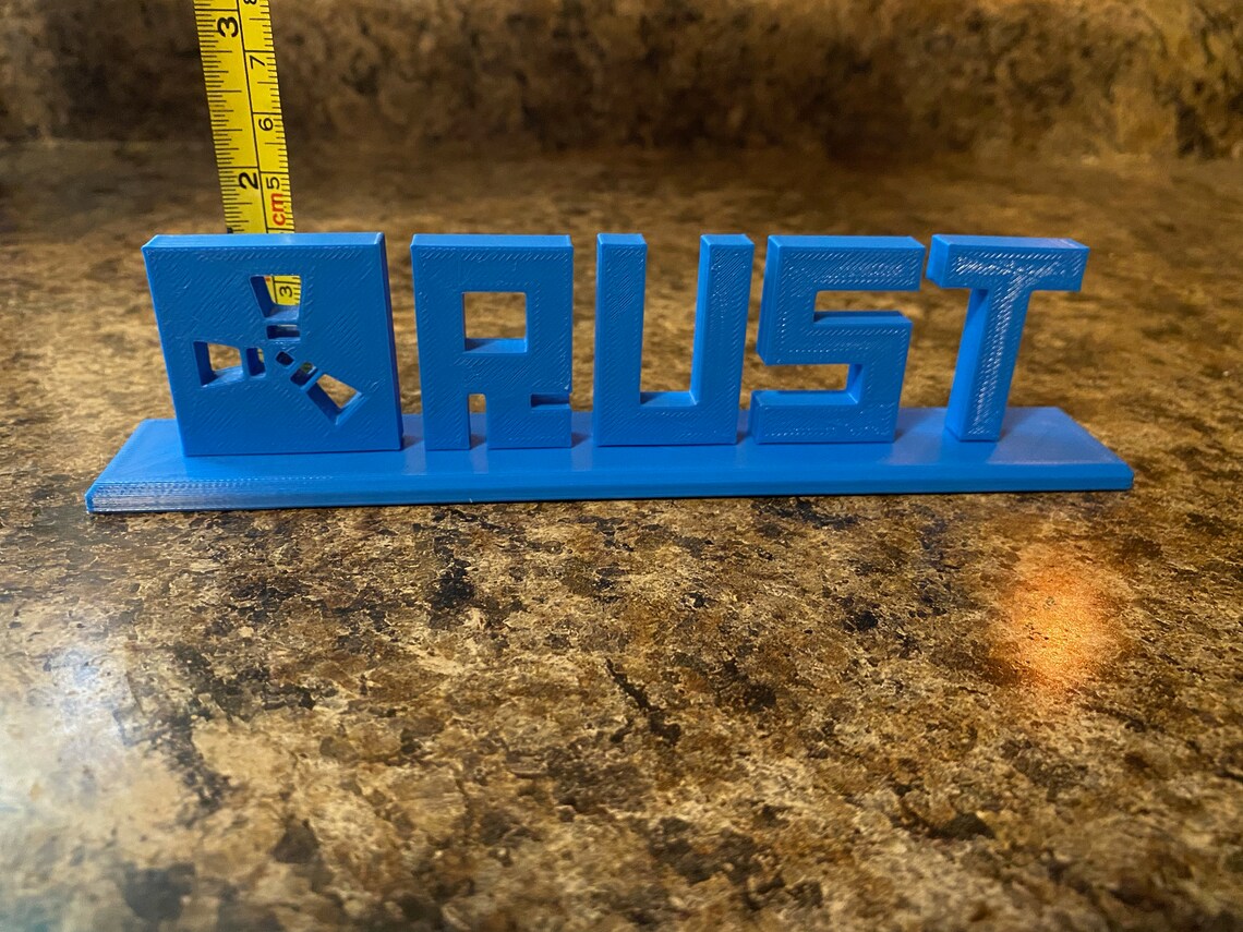 3D Printed Rust Sign multiple Colors Available | Etsy