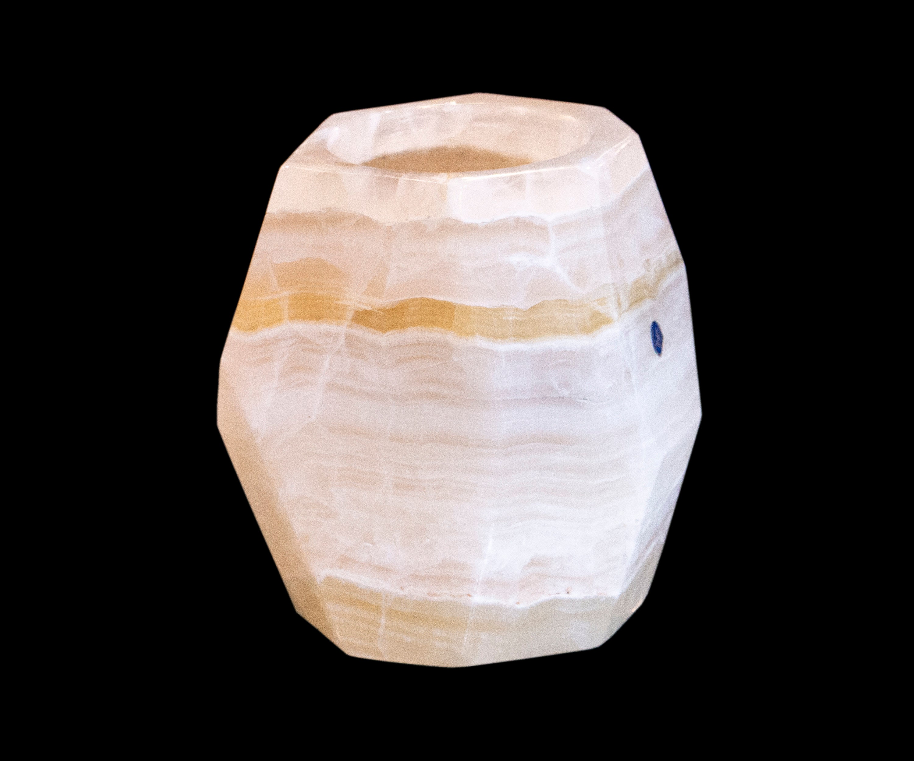 Faceted Onyx Nacar Vase Geometric Stone Vase Natural Onyx - Etsy