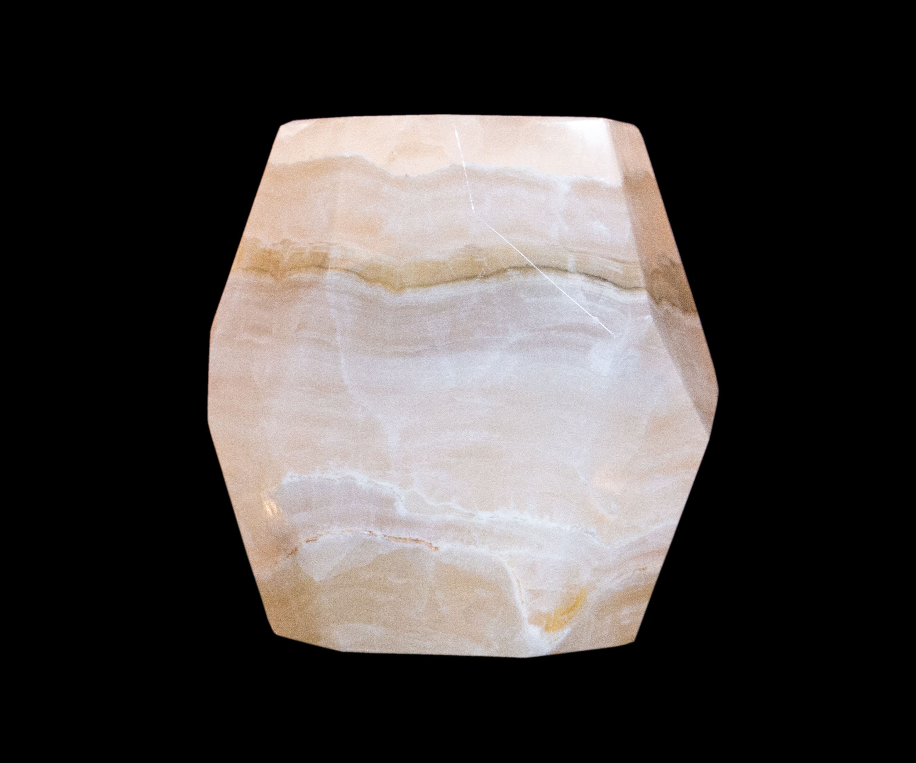 Faceted Onyx Nacar Vase Geometric Stone Vase Natural Onyx - Etsy