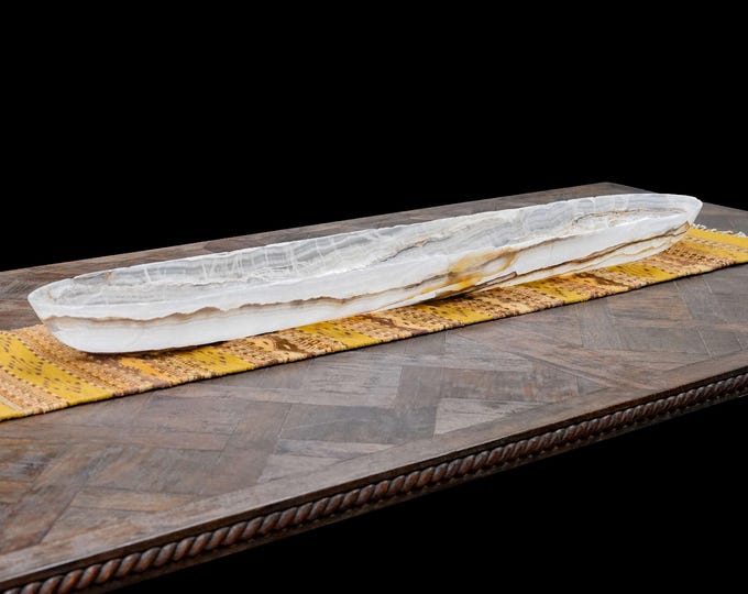 Extra Large Translucent Onyx Stone Boat Bowl ,natural Polished ONYX ...