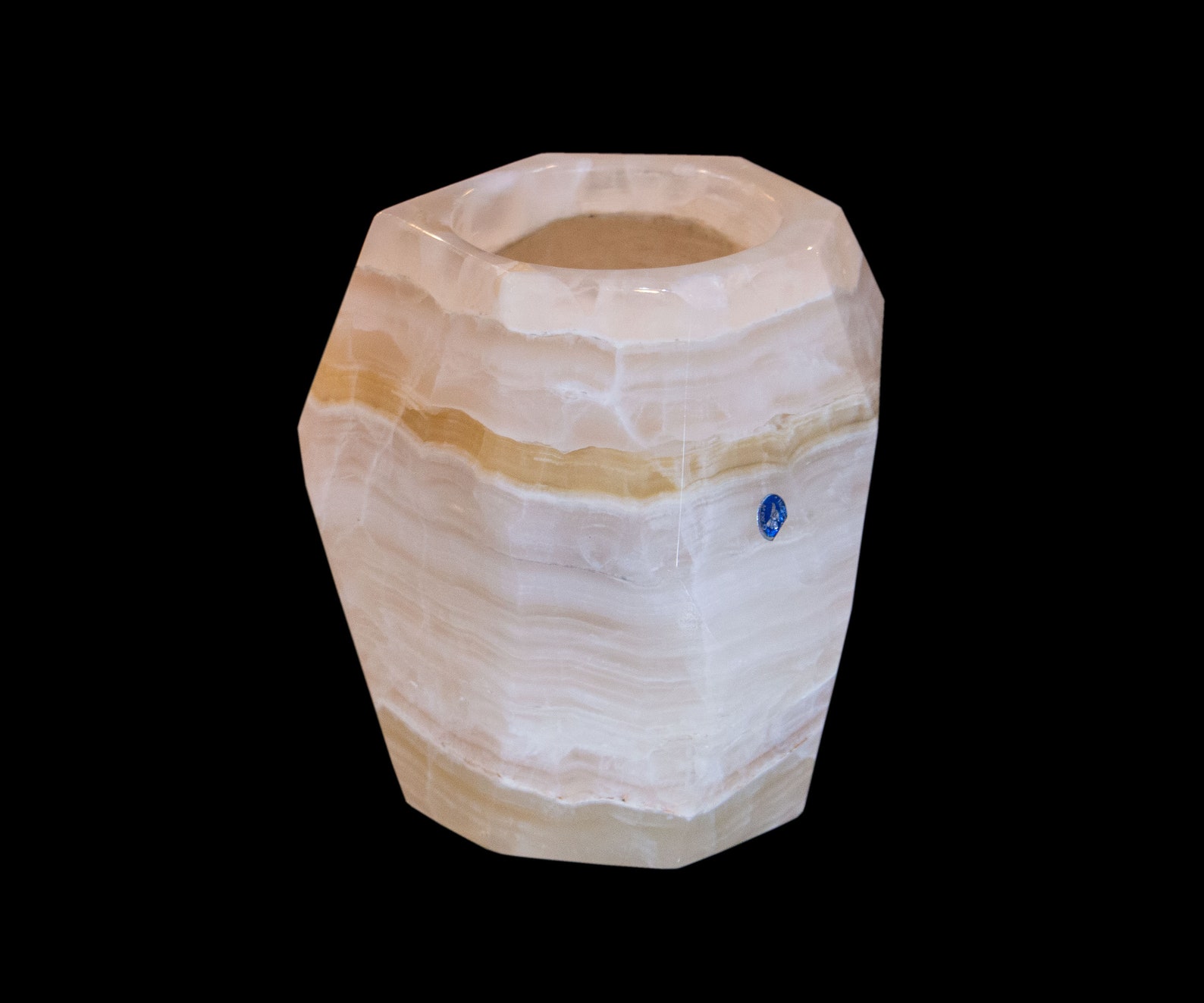 Faceted Onyx Nacar Vase Geometric Stone Vase Natural Onyx - Etsy