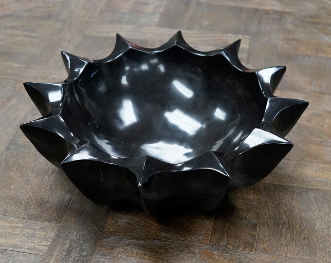 Black Marble Spike Bowl , Goth Black Bowl , Spiked Bowl , Handmade ...