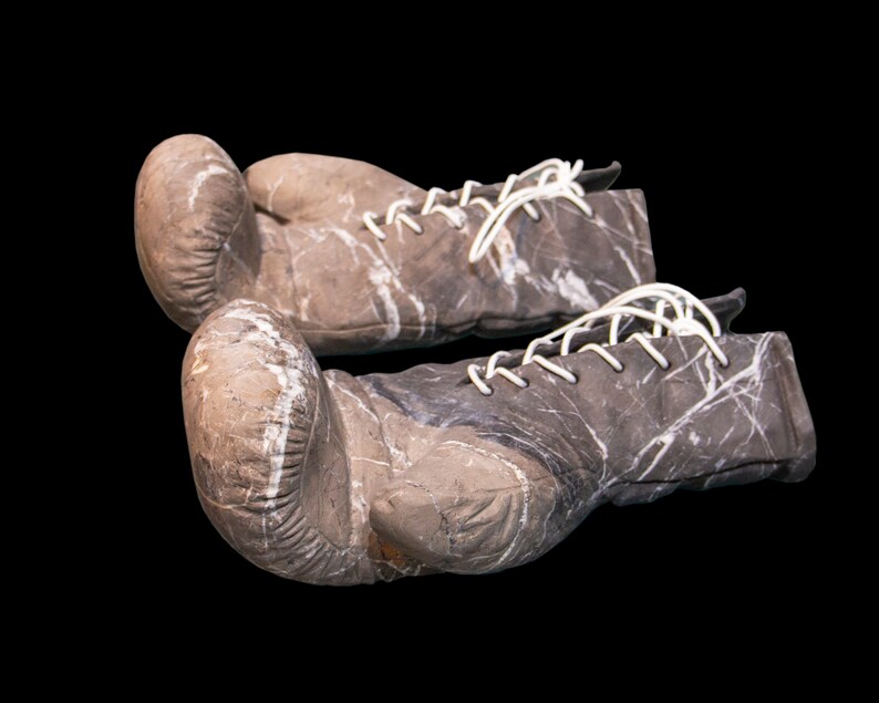 Stone Boxing Gloves Antique Look Marble Boxing Gloves - Etsy
