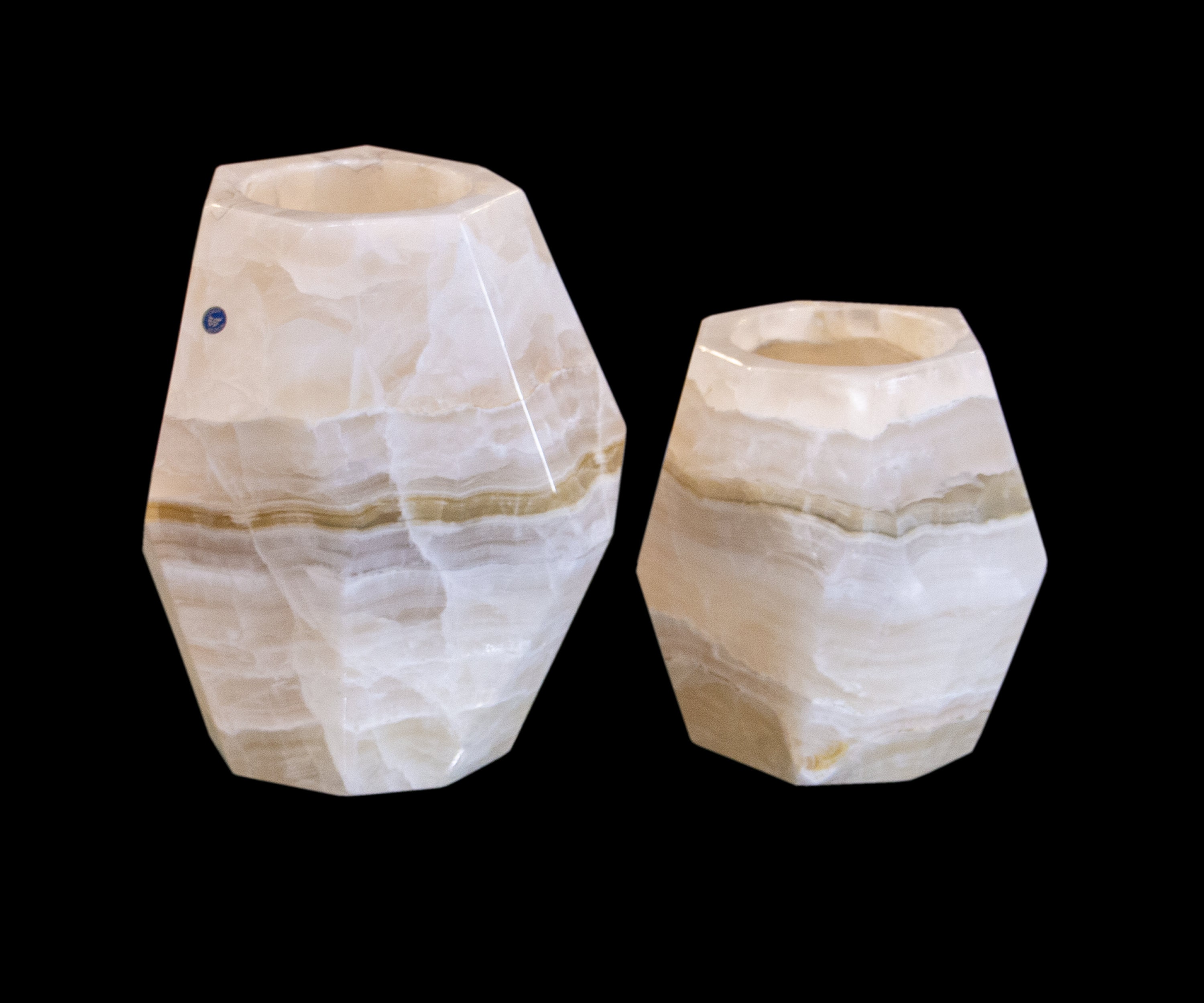 Faceted Onyx Nacar Vase Geometric Stone Vase Natural Onyx - Etsy