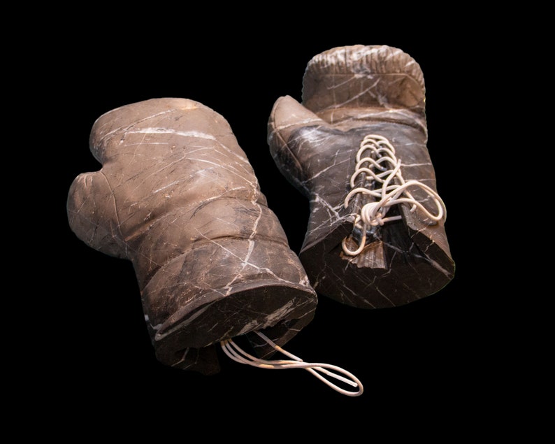 Stone Boxing Gloves Antique Look Marble Boxing Gloves - Etsy