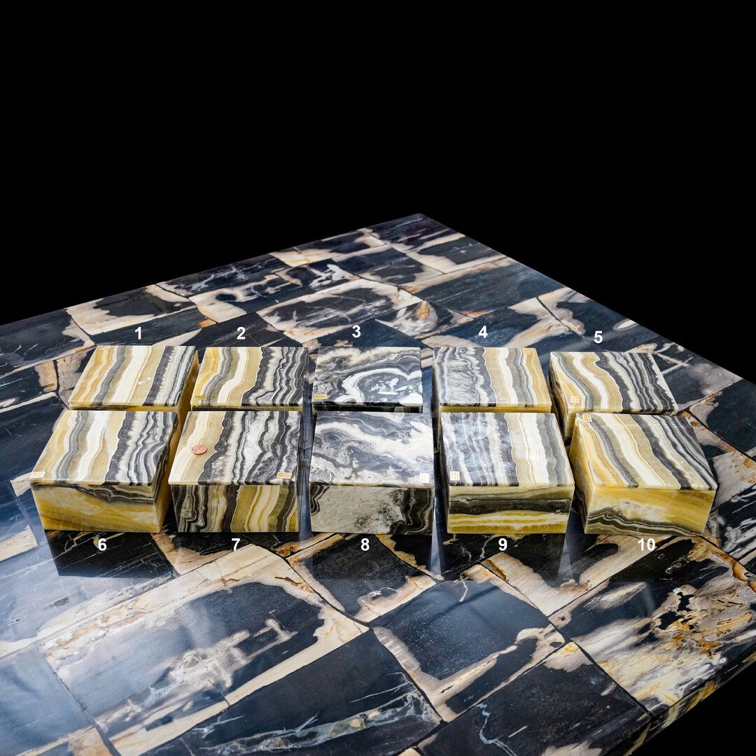 Natural Stone Box, Onyx Stone Square Decorative Box, Signature Zebra ...