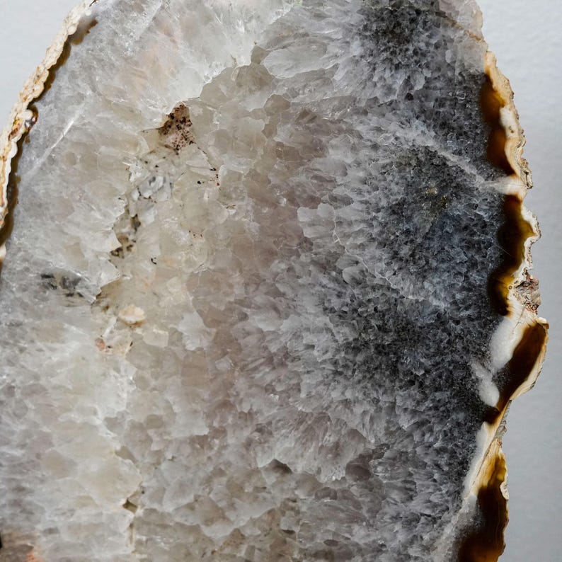 Large Lace Agate Butterfly Wings Geode on Metal Stand - Etsy