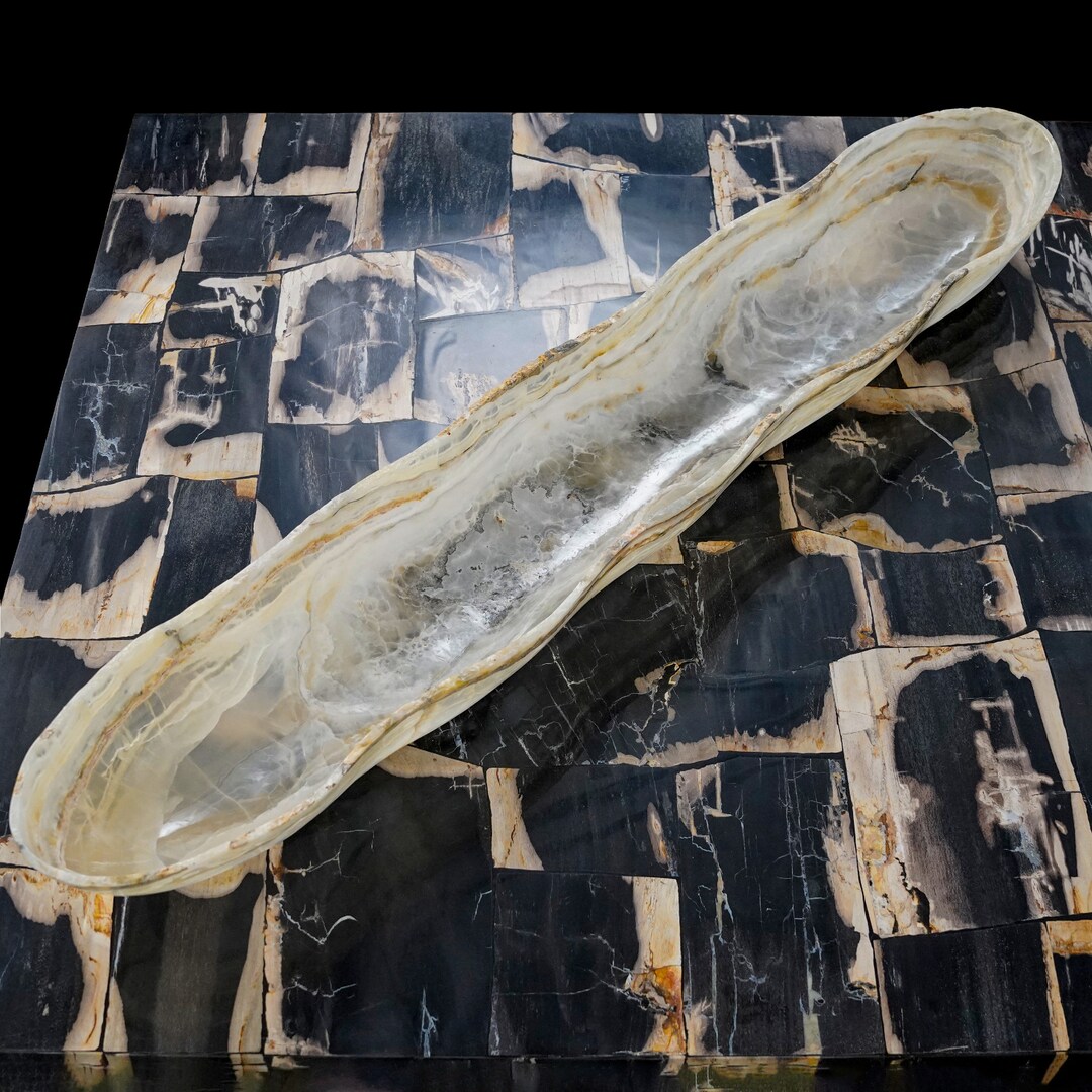 Translucent Onyx Stone Boat Bowl ,natural Polished ONYX CANOE BOWL ...