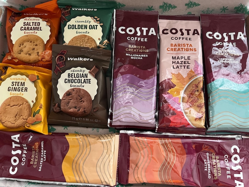 Costa Coffee Gift Box, Biscuits & Sachets, Letterbox Present - Etsy UK