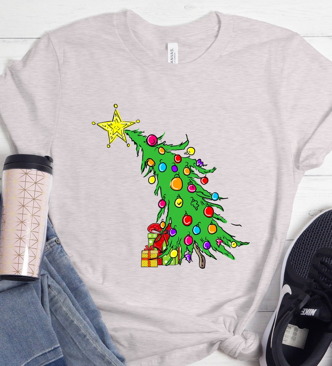 Whoville Christmas Tree T-shirt Grinch Tree Merry Shirt - Etsy