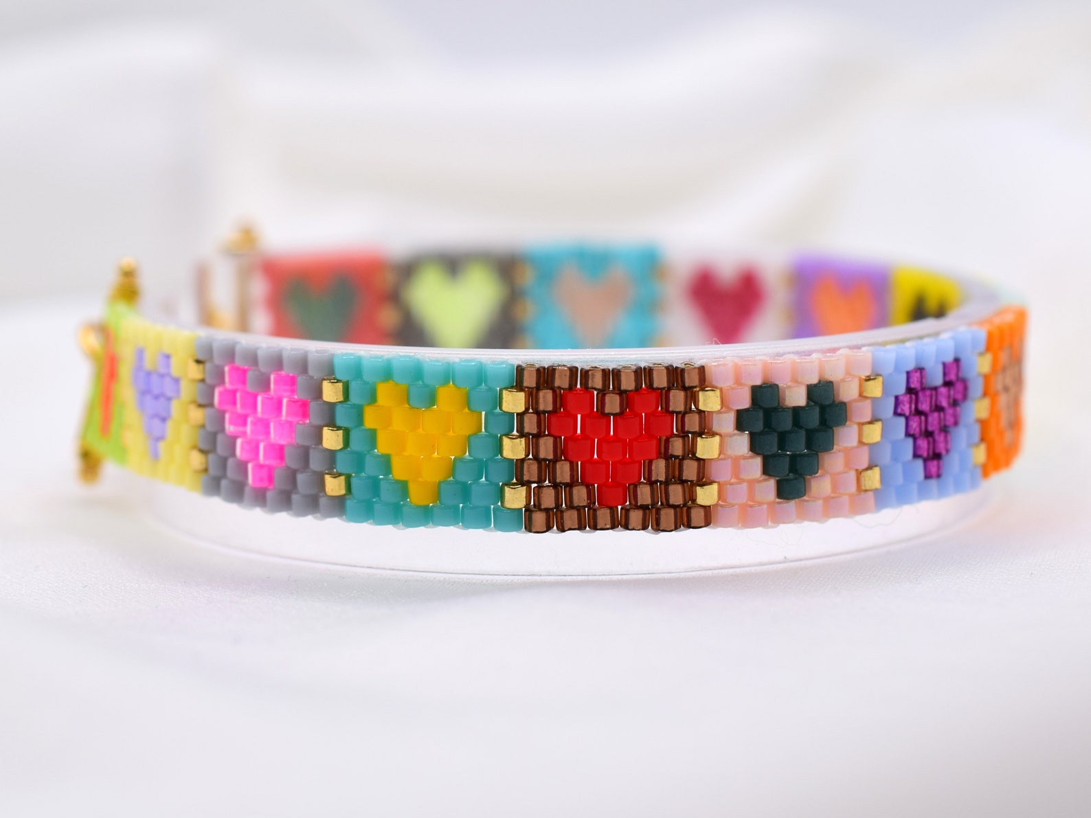 Heart Bracelet Handmade Colorful Bracelet for Women Cute - Etsy