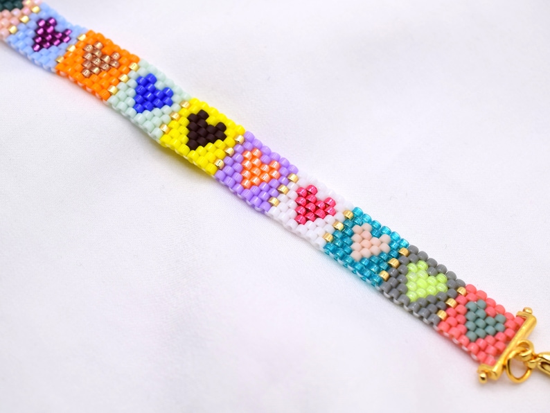 Heart Bracelet Handmade Colorful Bracelet for Women Cute - Etsy