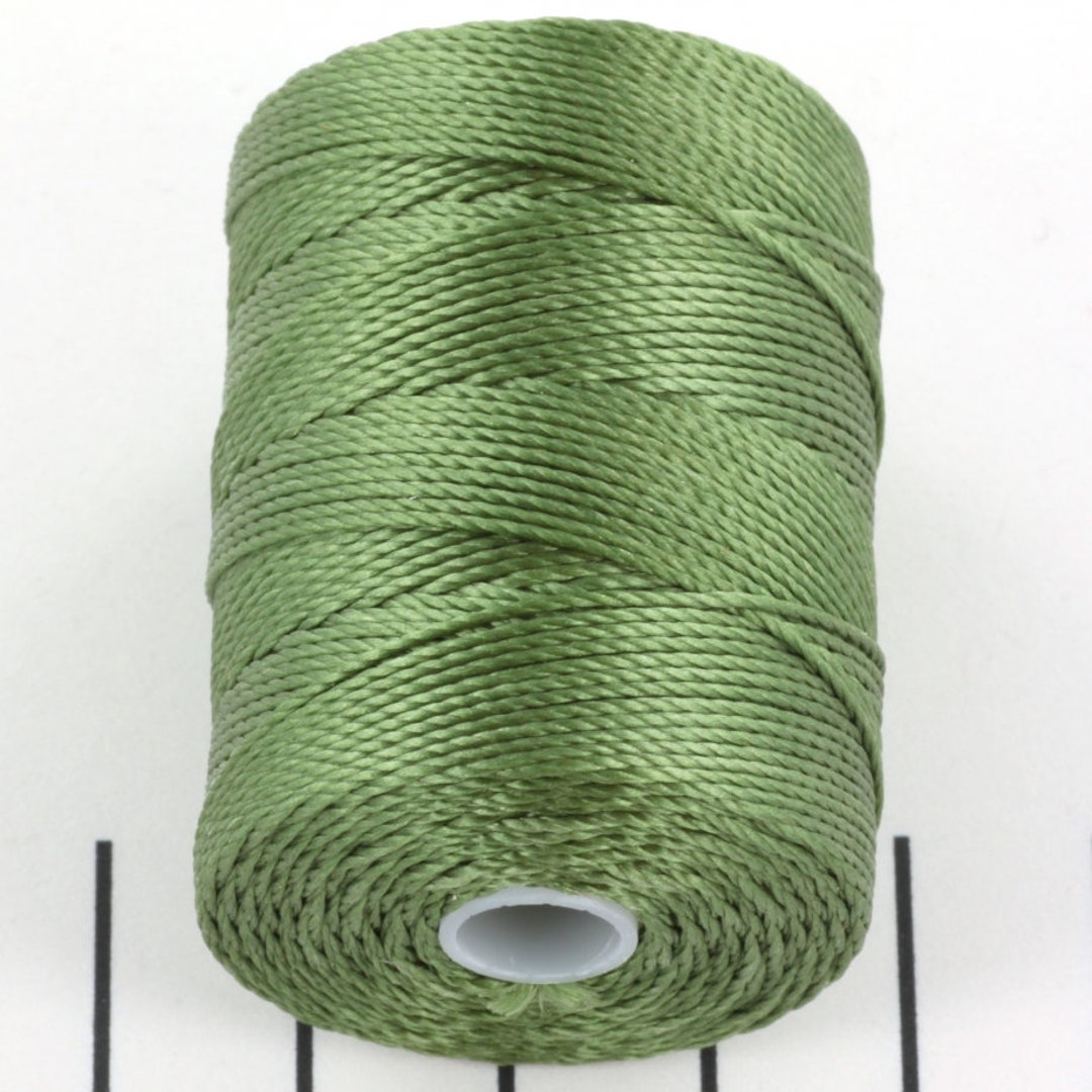 5 Meters C-lon Bead Cord 0.5 Mm Fern, Macrame Cord Green, Micro Macrame ...