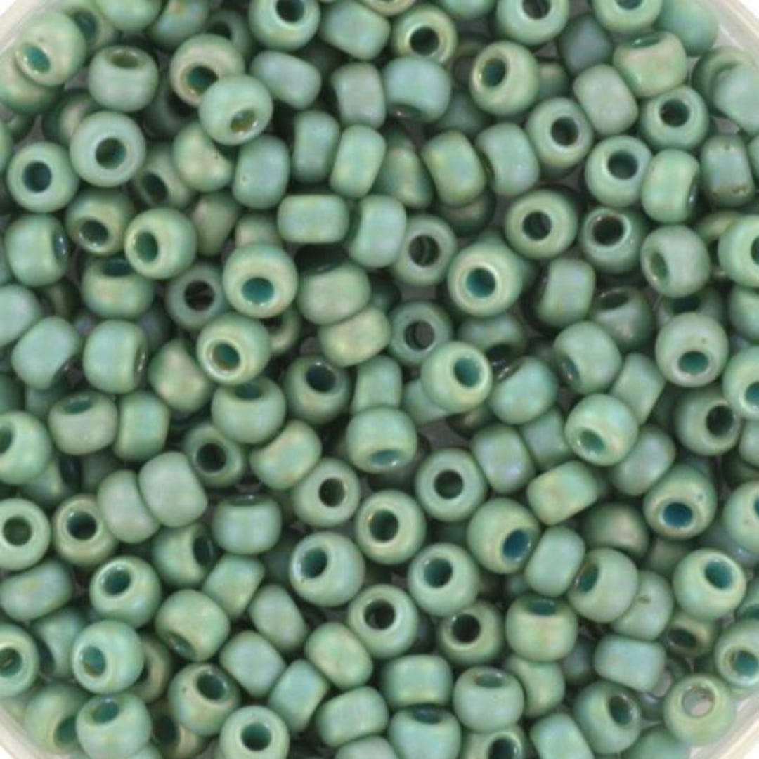 10g Miyuki Seed Beads 8/0, Opaque Glazed Frosted Rainbow Celadon, 4701 ...