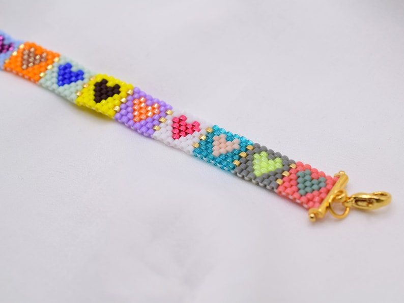 Heart Bracelet Handmade Colorful Bracelet for Women Cute - Etsy