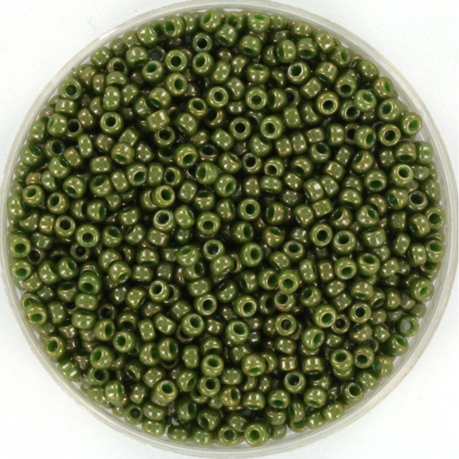 Miyuki Seed Beads 11/0, Opaque Luster Khaki 2539L 10g Miyuki Seed Beads 11/0, Opaque Luster Khaki 2539L 10g